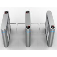 China Silver Security Swing Turnstile Gate 110V 220V RFID IC ID Card Reader Anti Tailgating Access Control for sale
