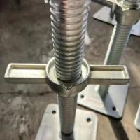 China Painted Base Jack Scaffolding 2 Year Container Packing Electro Galvanized for sale