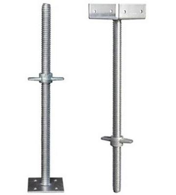 China Q235 Electro Galvanized Steel Scaffolding Adjustable Base Jack HDG Surface Treatment for sale