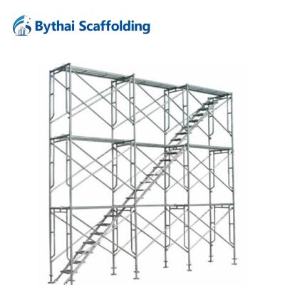 China Safety Pre-Galvanized Ladder Frame Scaffolding From Meets Certification Standards for sale