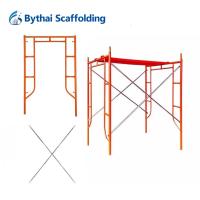 China Construction Platform Modular Scaffolding Access Painted Walk Thru Frame for sale