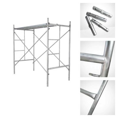 China Fabricated Modular Scaffold Double H Type Step Ladder Frame Mason System for sale