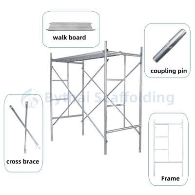 China Pre-Galvanized Metal Step Ladder Frame Scaffolding For Commercial And Industrial Use for sale
