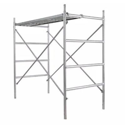 China Modular 3'x4' Ladder Style Red Pre-Galvanized Q355 Steel H Frame Scaffolding for sale