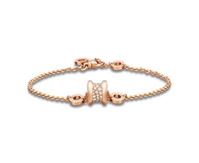 pulsera BVLGARI-350896 del diamante de Bvlgari Bzero1 de la pulsera del oro amarillo 18K
