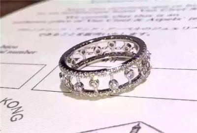 Anillo de bodas barato del oro blanco del anillo de diamante de Beers del precio 18K con los diamantes de VVS