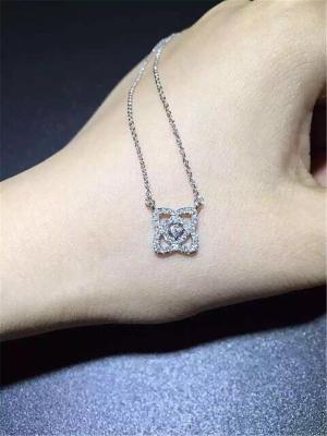 Oro lleno del collar de diamantes de Beers 18kt con el oro blanco