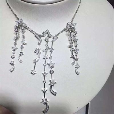 Diamantes de Chanel del oro del collar 18kt del cometa con oro amarillo o el oro blanco