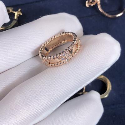 China Elegant  Factory Make Real Gold Van Cleef & Arpels 18k Gold PerléE Signature Ring for sale