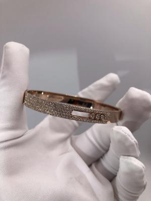 China  18K Gold Bracelet with Moveable  3 Diamond for sale
