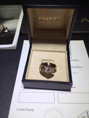 China  Serpenti one-coil ring in 18 kt rose gold, set with pavé diamonds on the head. brand jewelry for sale
