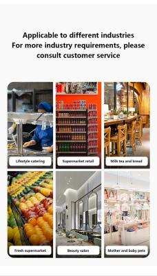 China 14Inch Dual Touch Screen Windows7 Pos Cash Register i3 Cpu 4+64GB Desktop POS Terminal with Printer,Keyboard,Scanner for sale