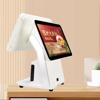 China Android Operating System 15.6 inch Dual Touch Screen POS Device for Epos Billing and Cash Register All in One for sale