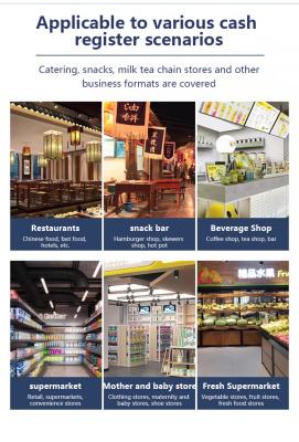 China Supermarket Checkout All-in-one Touch Screen Cash Register 15.6inch Self-Service Kiosk POS Terminal with NFC QR Payment for sale