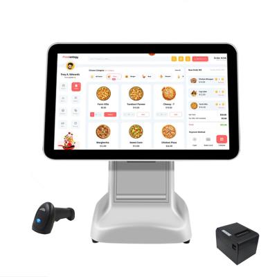 China Product Cash Terminal 15.6 Inch Android POS All in One Supermarket Mini Cash Register with Color Printer Output for sale