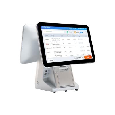 China 15.6'' 14'' Dual Screen Android Systems POS Machine with Cash Payment Drawer and All-in-One Touch Smart Software POS Terminal for sale