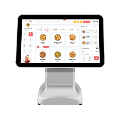 China All in One Core White USB3.0 Interface Scanner Check Cash Register Pos Terminal System with 80mm Printer and 15.6 inch LCD for sale