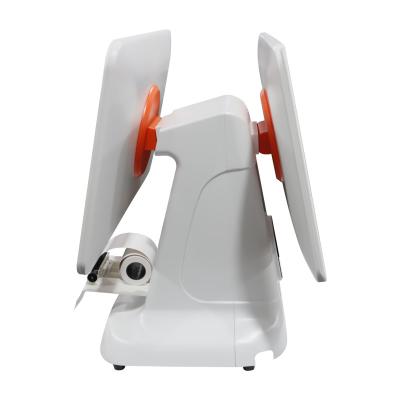 China All in One Core White USB3.0 Interface Scanner Check Cash Register Pos Terminal System with 80mm Printer and 15.6 inch LCD for sale