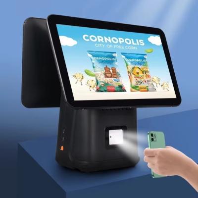 China Retail Point of Sale Machine 15.6inch Android POS Terminal with Scanner and Printer 4GB DDR4 Memory 64GB Hard Disk Capacity for sale