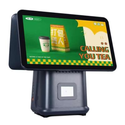 China Retail Restaurant Billing Machine 15.6 inch Dual Screen POS System with Windows Operating System and Android POS for sale