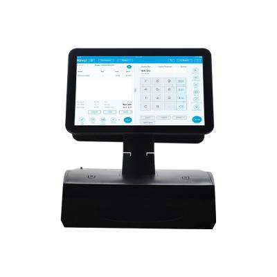 China OEM ODM 15.6Inch Dual Screen Windows7 Pos Cash Register N2840 Cpu 2+32GB Desktop POS Terminal with 58mm Printer,Keyboard for sale