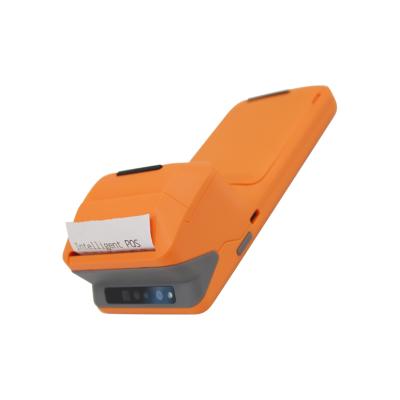 China 5.45Inch Portable Handheld Pos Machine Smart NFC Mobile Payment Terminal Orange Pos System with Camera Printer for sale