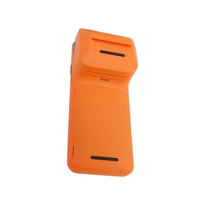 China 5.45Inch Portable Handheld Pos Machine Smart NFC Mobile Payment Terminal Orange Pos System with Camera Printer for sale
