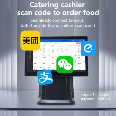 China High Performance 15.6" I3 Processor Touch Screen Pos All In One Supermarket Retail POS Machine with Customer Display for sale