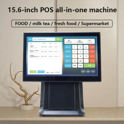 China High Performance 15.6" I3 Processor Touch Screen Pos All In One Supermarket Retail POS Machine with Customer Display for sale
