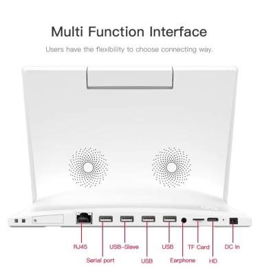 중국 데스크톱 10.1인치 L 모양 안드로이드 태블릿 PC 와이파이 NFC 터치 스크린 쿼드 코어 스마트 오피스 셀프 서비스 키오스크 비즈니스 사용 판매용