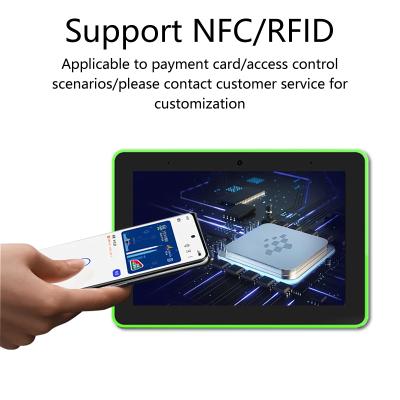 Китай 8-дюймовый настенный Android планшет с POE, NFC, Wi-Fi, сенсорным экраном и 4-сторонней светодиодной подсветкой для умного дома, бронирования переговорных комнат, гостиничного расписания продается