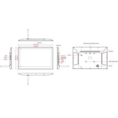 China 4G LTE Option RK3399 Wall Mounted POE Touchscreen Full HD 17.3 inch Android Tablet for sale
