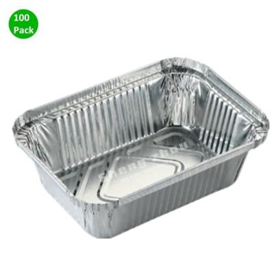 China [100 Pack] Aluminum Foil Pans, Aluminum Pans Disposable, Aluminum Pans for Toaster Oven, Disposable Steam Table Deep Pan for sale