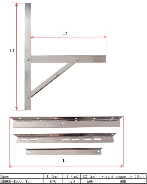 Split Air Conditioner Mounting Bracket Heavy Duty Wall Mounting Universal AC Bracket With Hardware