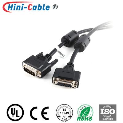 Cina D-SUB 15 Pin Male ai cavi femminili del monitor del computer 24AWG in vendita