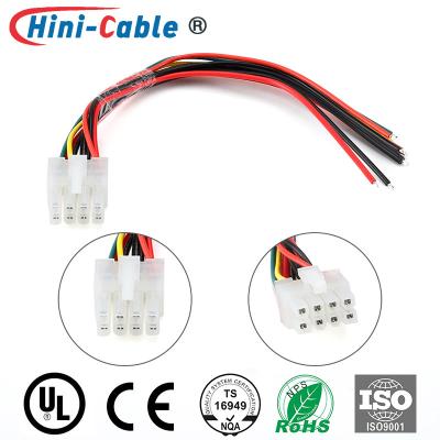 中国 12V電源の錫メッキされた端2x4Pin医学ワイヤー ケーブル 販売のため