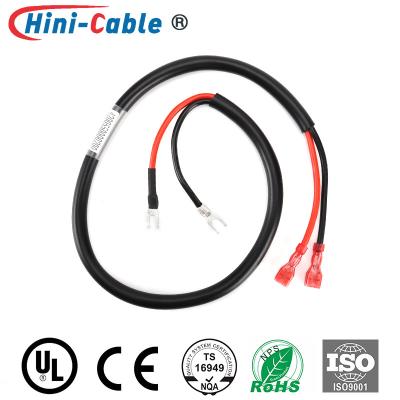 China Fully-insulated Blade Terminals to Spade Bare Terminals(2-4S) with PVC Jacket Power Output Cable for sale
