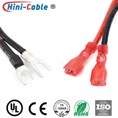 China Fully-insulated Blade Terminals to Spade Bare Terminals(2-4S) with PVC Jacket Power Output Cable for sale