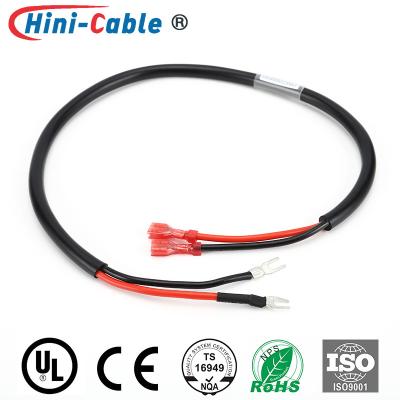 China Fully-insulated Blade Terminals to Spade Bare Terminals(2-4S) with PVC Jacket Power Output Cable for sale