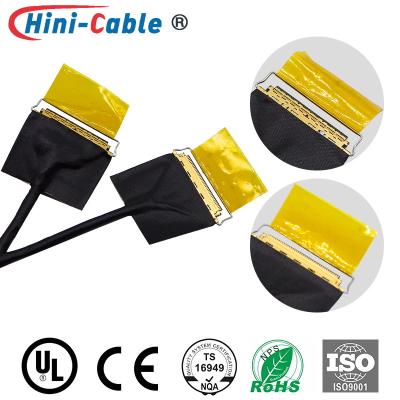 China 40 cabo coaxial da exposição de Pin Male To Male Minuteness 32AWG HD à venda