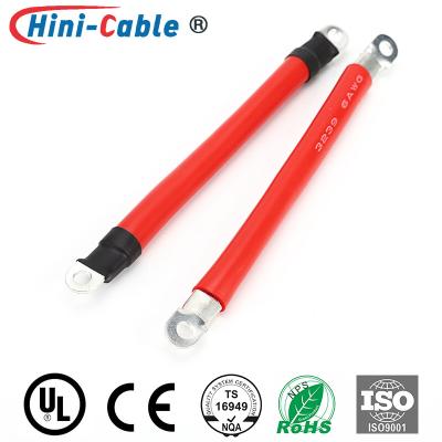 China Non-Insulated Ring Terminals to Non-insulated Ring Terminals with Heat Shrink Tube Power Output Wire for sale