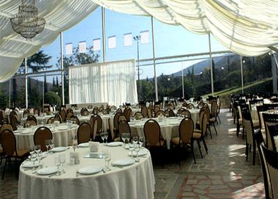China Bonzer Unique Wedding Marquees Beautiful Wedding Tents With Glass Wall for sale