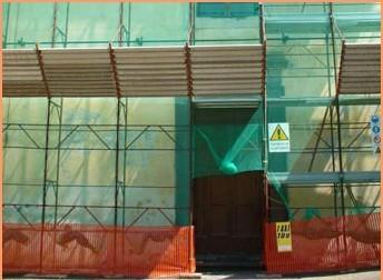 足場、HDPE の建物の網のための深緑色の構造の安全策