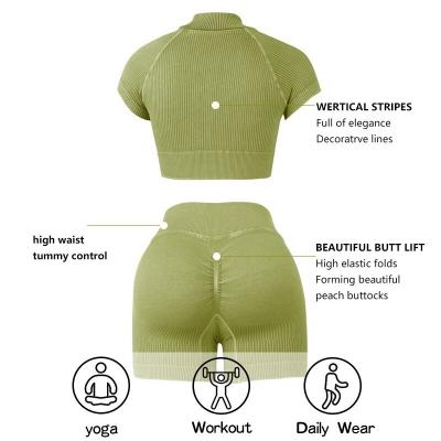 Cina Collare a tacchetti Set yoga donna Abbigliamento sportivo Calze sportive Abbigliamento da allenamento Giocattori abito in vendita