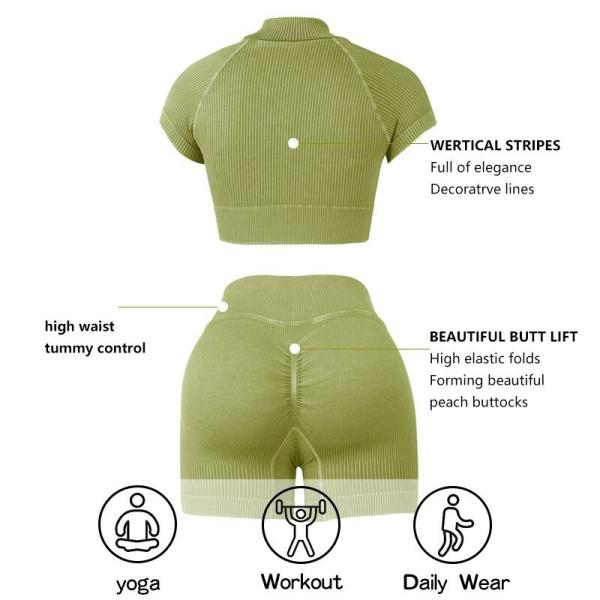 Quality Notched Collar Women Yoga Set Sports Clothing Tights Sportswear Workout Clothes for sale