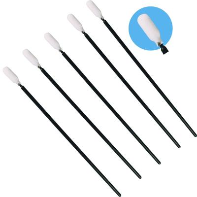 China 6.5" Cleanroom Long Black Handle Sponge Foam Swab Lint Free for sale