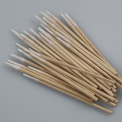 China Wooden Stick Pointed Cotton Swab Biodegradable Cleanroom Cotton Buds For Industrial for sale