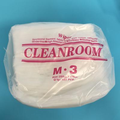 China High Absorbency White Industrial Cleanroom Wipes For Printer Cleaning for sale