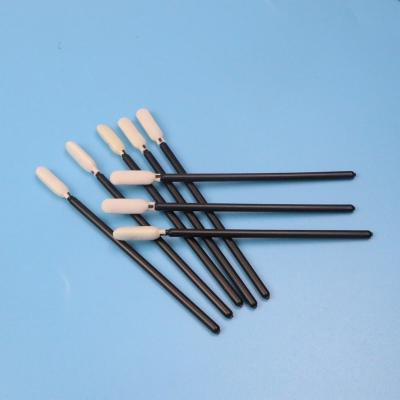 China TX746 Low Particle Out Black Handle Sponge Foam Tip Cleanroom Swab Voor het schoonmaken van de printer Te koop