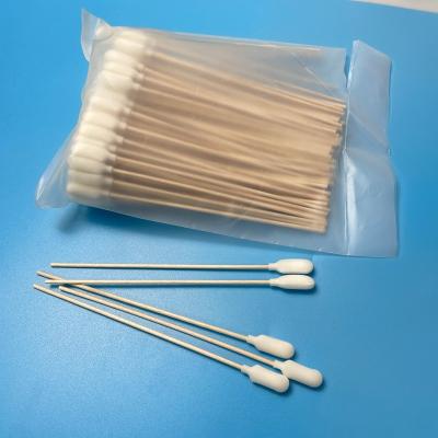 중국 흰색 둥근 거품 덮여있는 머리 샘플 수집 스랩 면화 싹 나무 손잡이 판매용